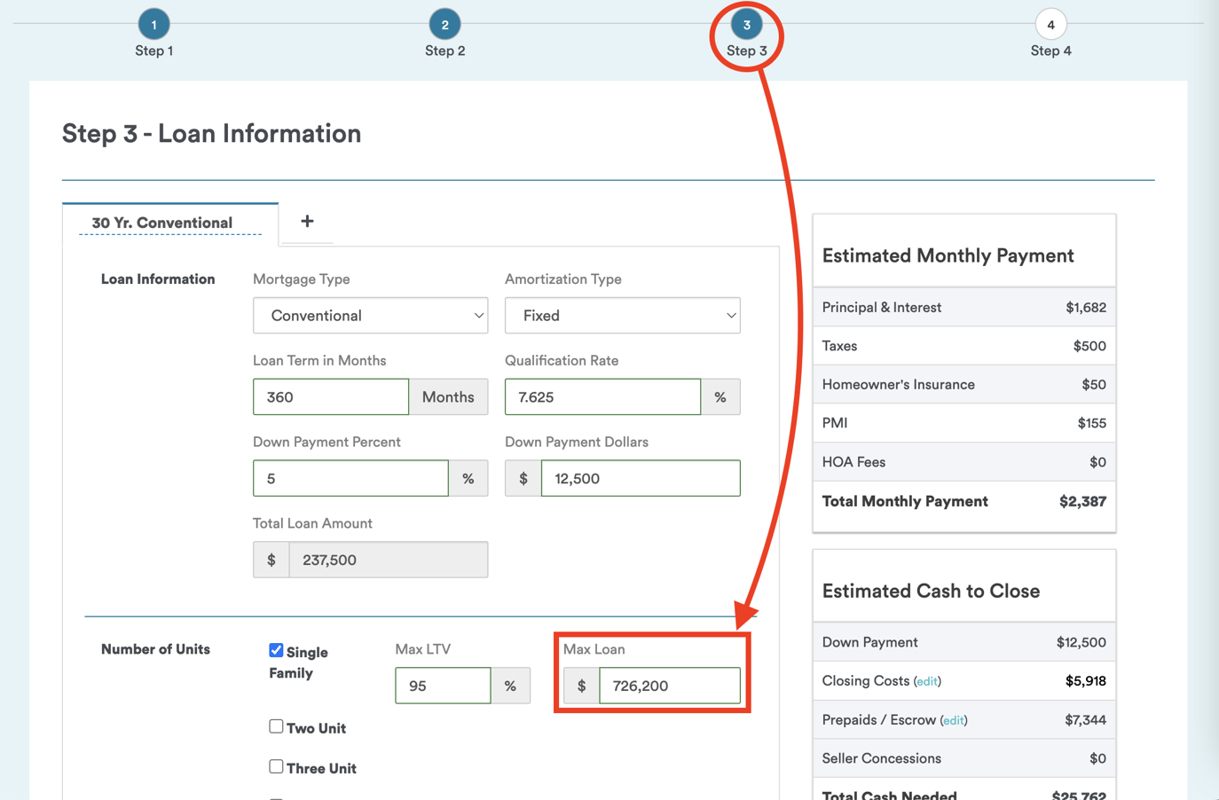 How to account for new maximum loan limits in QuickQual
