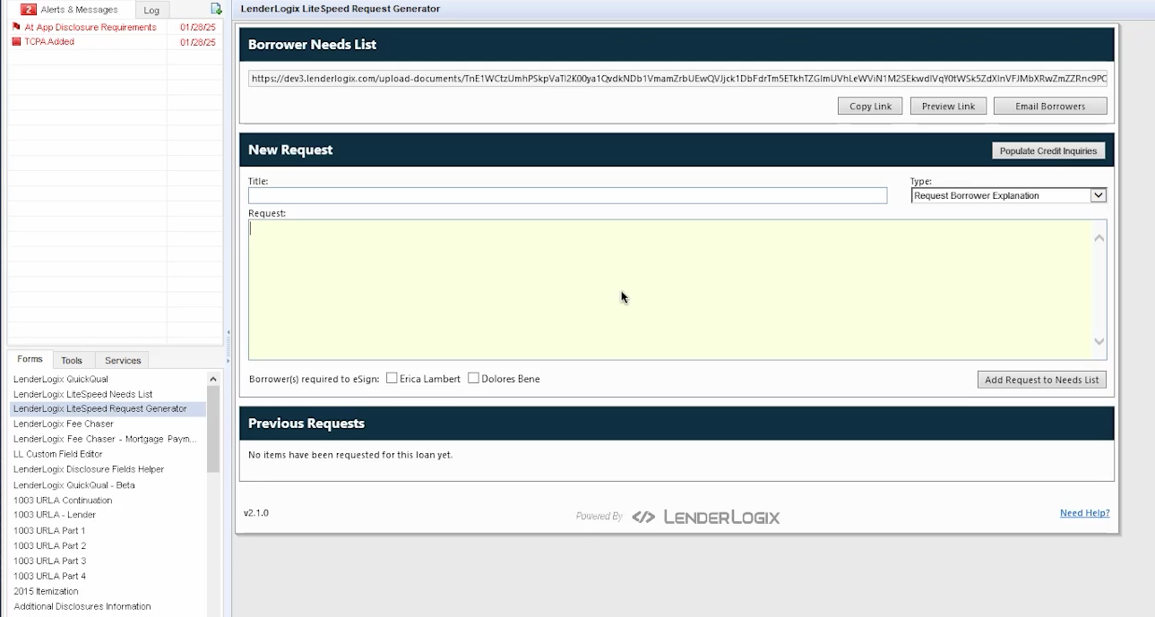 Using the LiteSpeed Request Generator