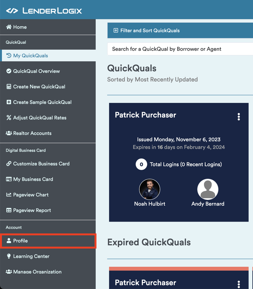 Updating your User Profile