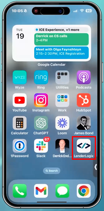 How to Save LenderLogix on Your Phone's Home Screen